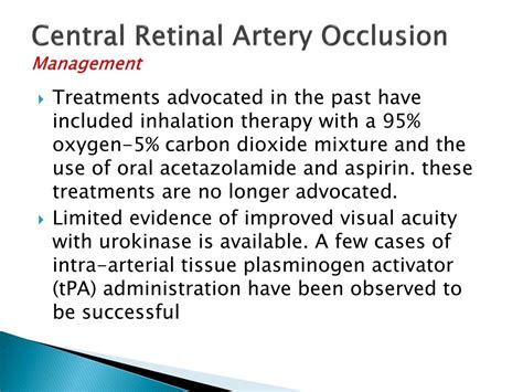 Ppt Central Retinal Artery Occlusion Powerpoint Presentation Free
