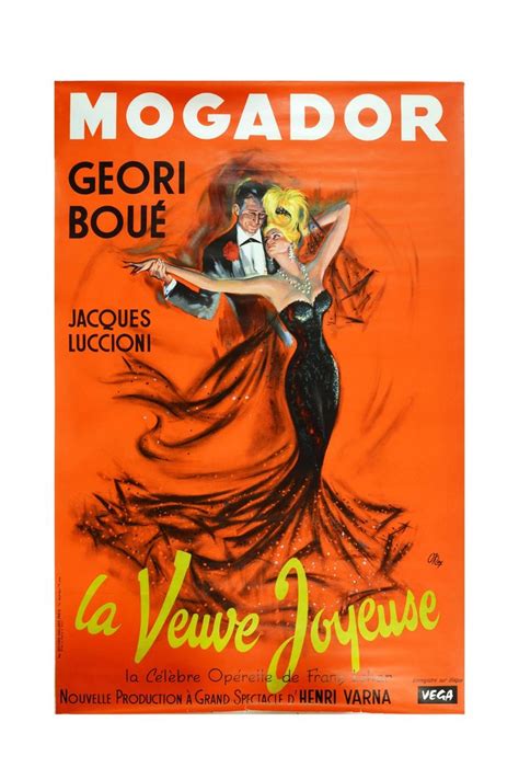 Original Vintage Advertising Poster For La Veuve Joyeuse Vintage