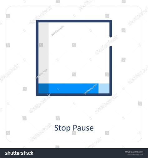 Stop Pause Button Icon Concept Stock Vector Royalty Free Shutterstock