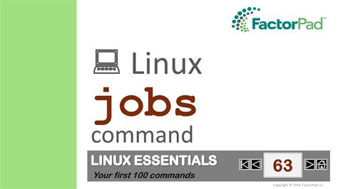 Linux Jobs Command Summary With Examples YouTube