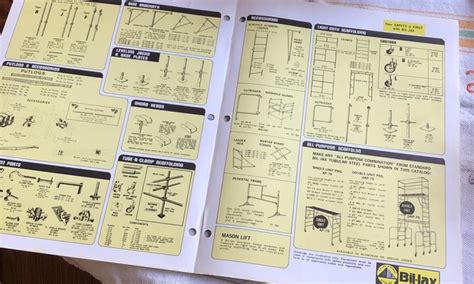 Bil Jax Scaffolding Equipment Brochure Catalog Specs Diagrams Eur 488