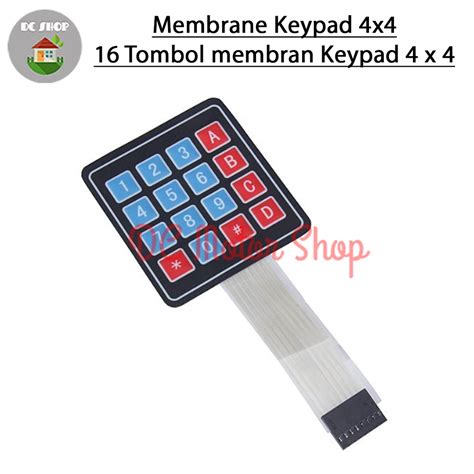 Jual Membrane Keypad 4x4 16 Tombol Membran Keypad 4 X 4 Indonesia