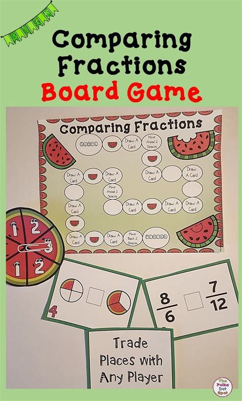 Comparing Fractions Board Game Elementary Math Games Comparing Fractions Fractions