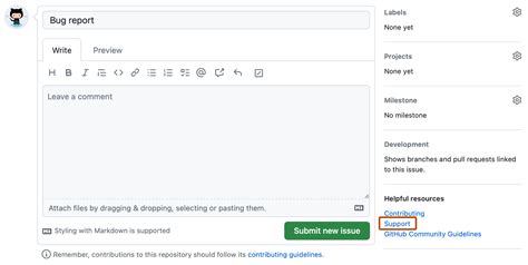 Hinzufügen Von Supportressourcen Zu Deinem Projekt Github Enterprise Server 316 Docs