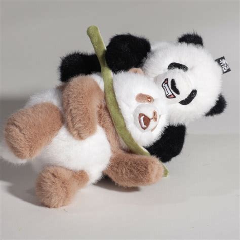 Meng Er Panda Plush Keychain 4 7 Realistic Bamboo Breaking Panda Toy