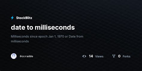 Date To Milliseconds StackBlitz