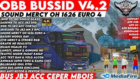 UPDATE BUSSID V4 2 OBB BUSSID SOUND MERCY OH 1626 EURO 4 BUSSID