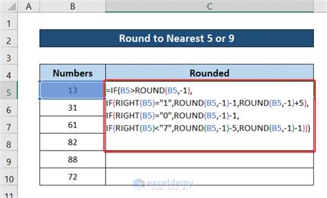 Round To Nearest 5 Or 9 In Excel 8 Easy Methods ExcelDemy