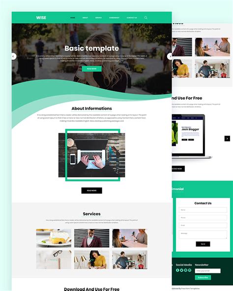 Wise Free Basic Html Template