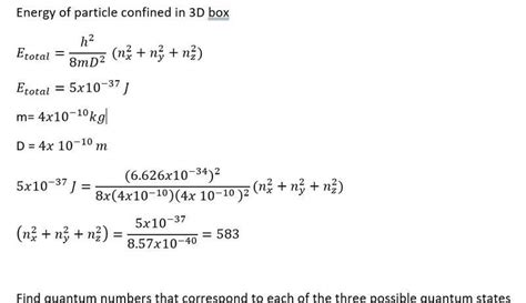 Particle Confined In 3d Box Quantum States