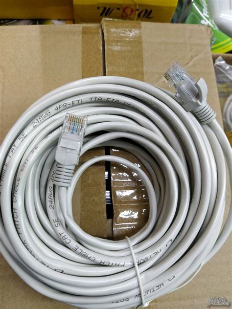 Готови кабели кабел за лан Lan мрежа 5м 50м и видео наблюдение Rj45 Utp Cable Коаксиален