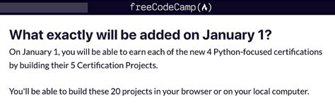 New Certifications FreeCodeCamp Support The FreeCodeCamp Forum