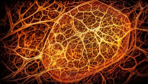 Glowing Nerve Cells Highlight Intricate Neural Connections Generated By Ai Stock Image Image