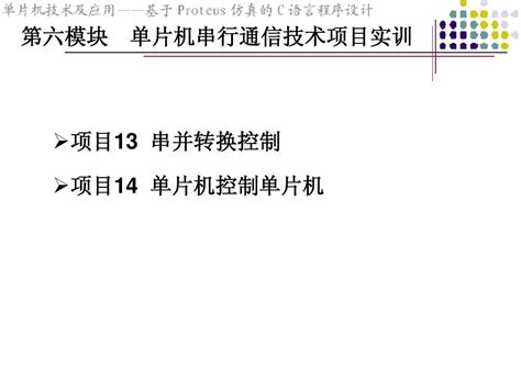 第六模块 单片机串行通信技术项目实训word文档在线阅读与下载无忧文档