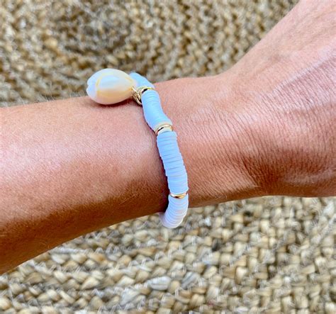 Petits bracelets en perles de Heishi collection été Etsy