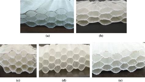3d Woven Honeycomb Composite Sample A 5p4l60 Honeycomb B 7p4l60