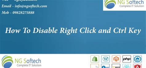 How To Disable Right Click And Ctrl Key Ng Softech Ecommerce Website Design