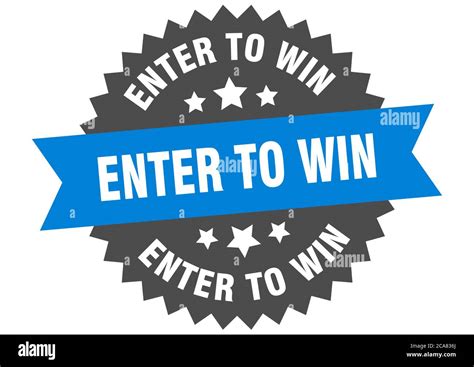 Enter To Win Round Isolated Ribbon Label Enter To Win Sign Stock