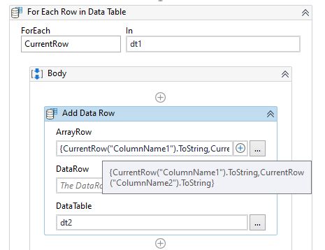 Getting The Data From Second Datatable To Add Into Datatrow Studio