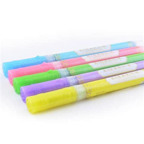 kirarich™ glitter chisel tip highlighters 5ct michaels