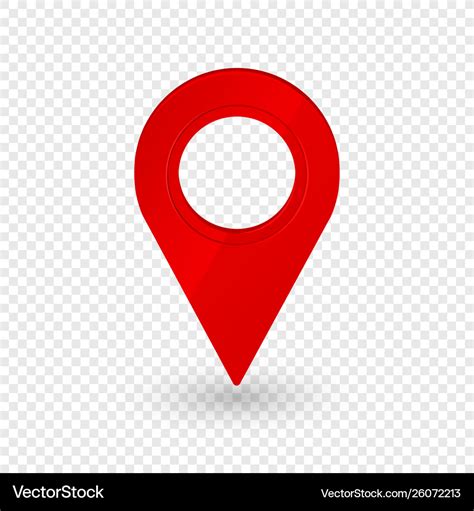 Map Location Pointer D Arrow Navigation Icon Vector Image