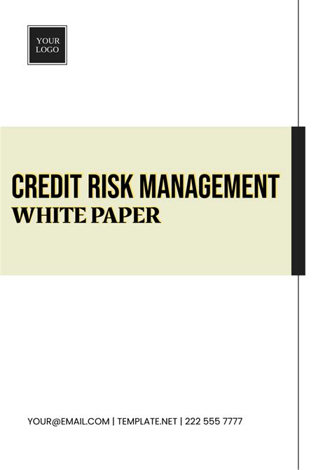 Free Credit Risk Management White Paper Template To Edit Online