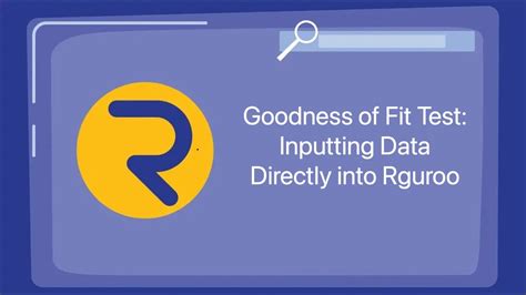 Goodness Of Fit Test By Inputting Data Directly Into Rguroo Youtube
