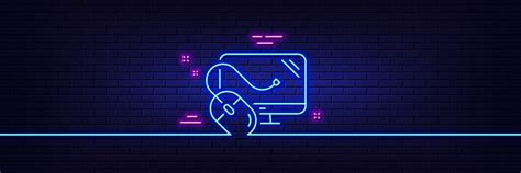 Computer Line Icon Pc Mouse Component Sign Vector Image