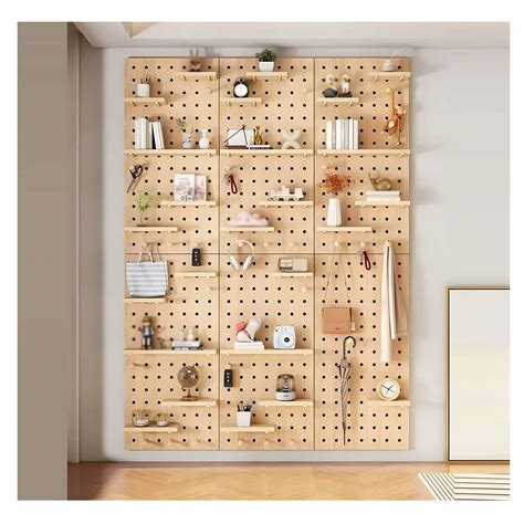 Lxhelivery Pegboard Combination Wall Organizer 12mm Thick Wooden