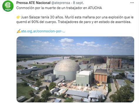 Un trabajador de la central nuclear Atucha murió tras sufrir una descarga eléctrica Infobae