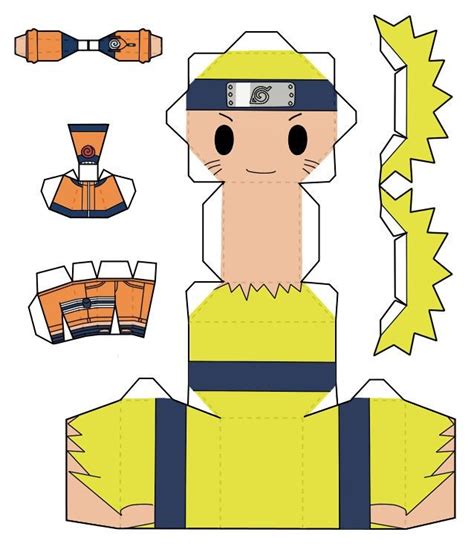 Naruto Uzumaki Papercraft en 2024 Dibujo de jack frost Artesanías de
