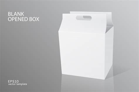 빈 포장 열린 상자 템플릿 프리미엄 벡터