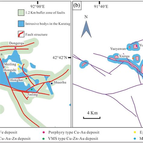 Relationship Between The Buffer Zones Granite Bodies And Fault And Download Scientific