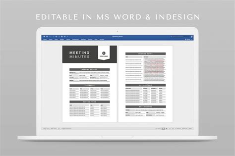 Meeting Minutes Template Print Templates Ft Meeting And Conference