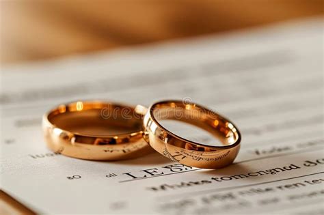 Two Elegant Gold Wedding Rings Symbolizing Love Commitment And Unity