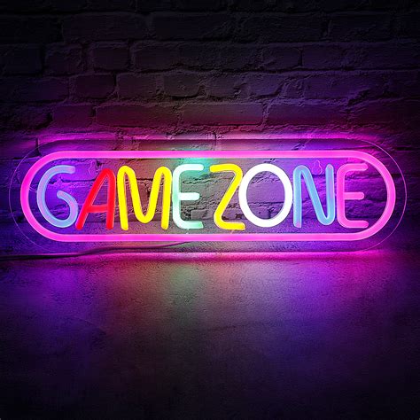 Colorful Game Zone Neon Sign Gaming Led Neon Light Signs For Wall Decor