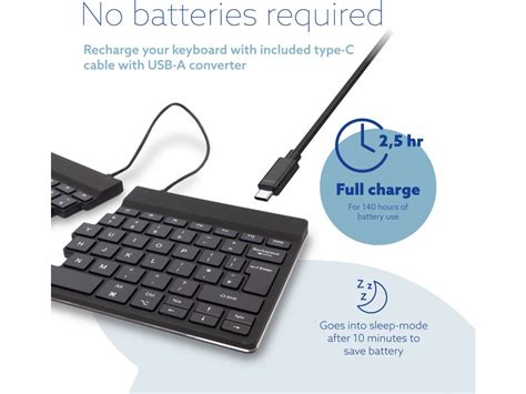 R Go Split Bluetooth Break Ergonomic Keyboard Black Rgosbukwlbl The R Go Split Bluetooth Break Ergonomic Keyboard Black Rgosbukwlbl The