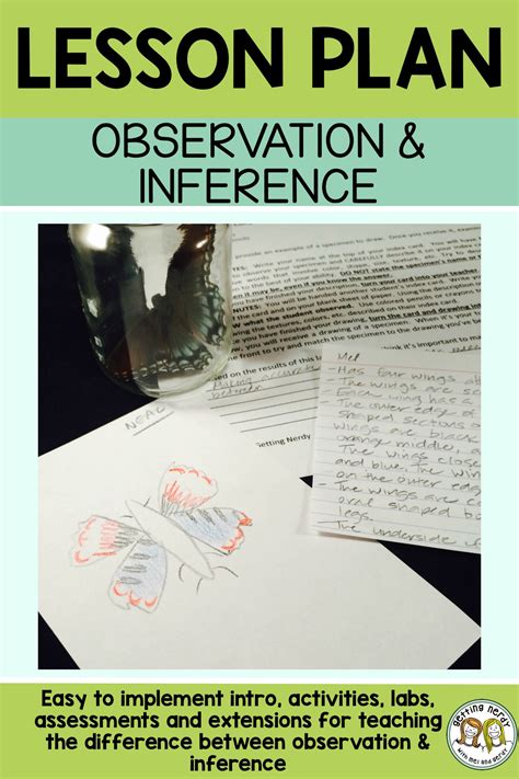 Lesson Plan Observation And Inference Activity Getting Nerdy Science