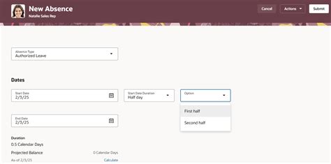 How To Display Absence Half Day Option Field In Absence Approval — Cloud Customer Connect