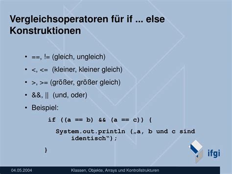 ppt sitzung 3 klassen objekte arrays und kontrollstrukturen