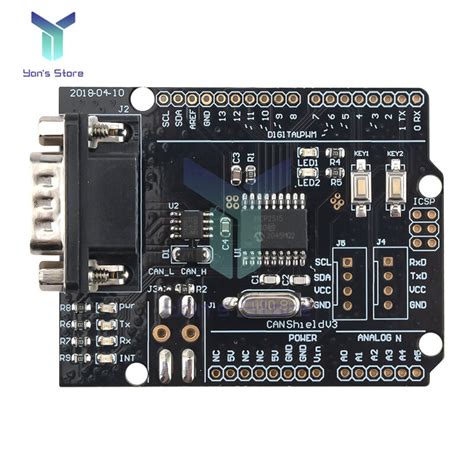 1 Juego Dc 5v 12v Mcp2515 Can Bus Shield Board Spi Interfaz 9 Pines