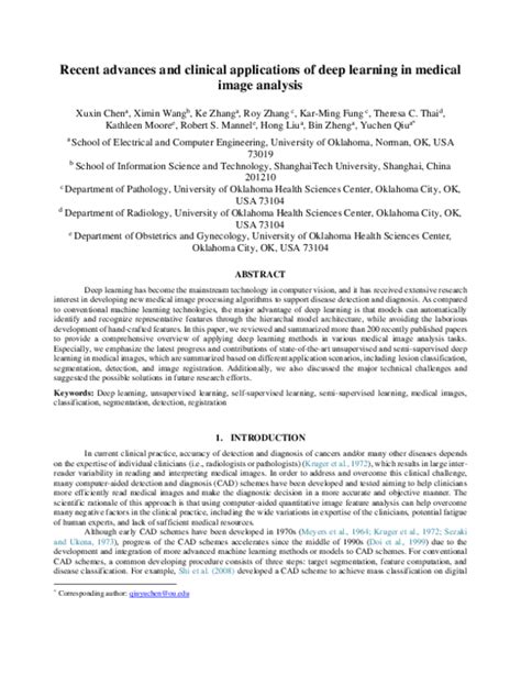 Pdf Recent Advances And Clinical Applications Of Deep Learning In Medical Image Analysis