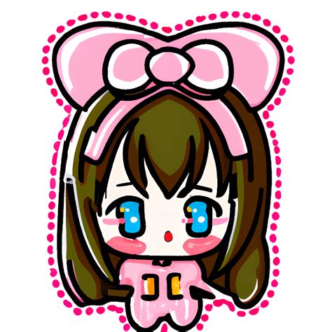 Kawai Girl Sticker · Creative Fabrica