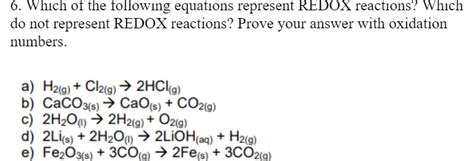 solved 1 identify the reactant oxidized and the reactant