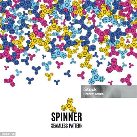 손 회전자 원활한 벡터 밝은 배너 스트레스 릴리프 장난감입니다 흰색 배경에 고립 된 회전자 템플릿 강철에 대한 스톡 벡터 아트 및 기타 이미지 Istock