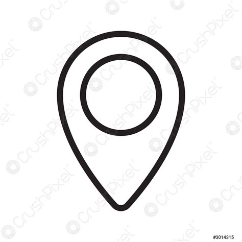 Pin Navigation Icon Map Pin Symbol Sign Stock Vector 3014315 Crushpixel