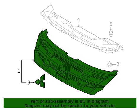 7450b559 Grille Assembly 2020 2024 Mitsubishi Outlander Sport