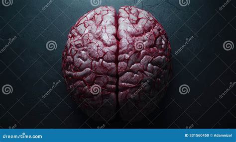 Detailed View Of Neurological Map Illustrating Nerve Function And