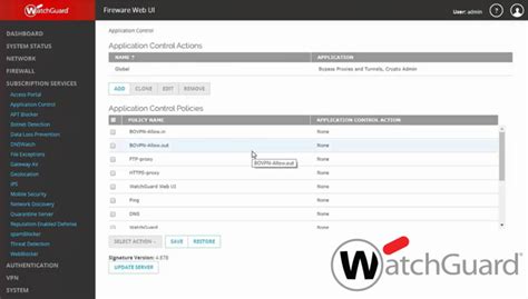 Watchguard How To Configure Application Control