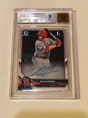 St Bowman Chrome Draft Autographs CDANG Nolan Gorman BGS Auto EBay